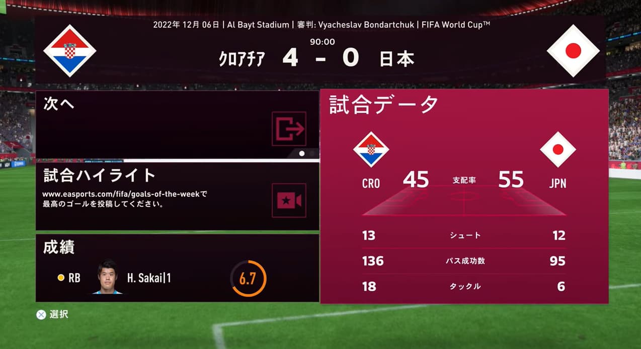 【スコア】加藤純一FIFA23 W杯日本代表優勝までの戦歴 | うんこがいれば誰もいらない